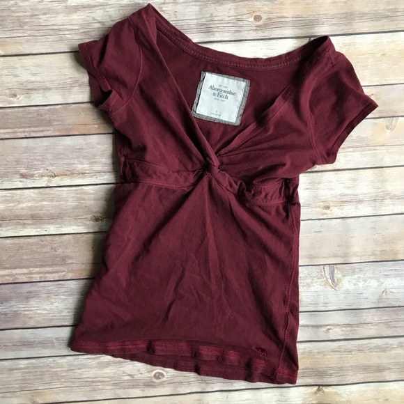 Abercrombie & Fitch | Tops | Abercrombie And Fitch Dark Red Top | Poshmark